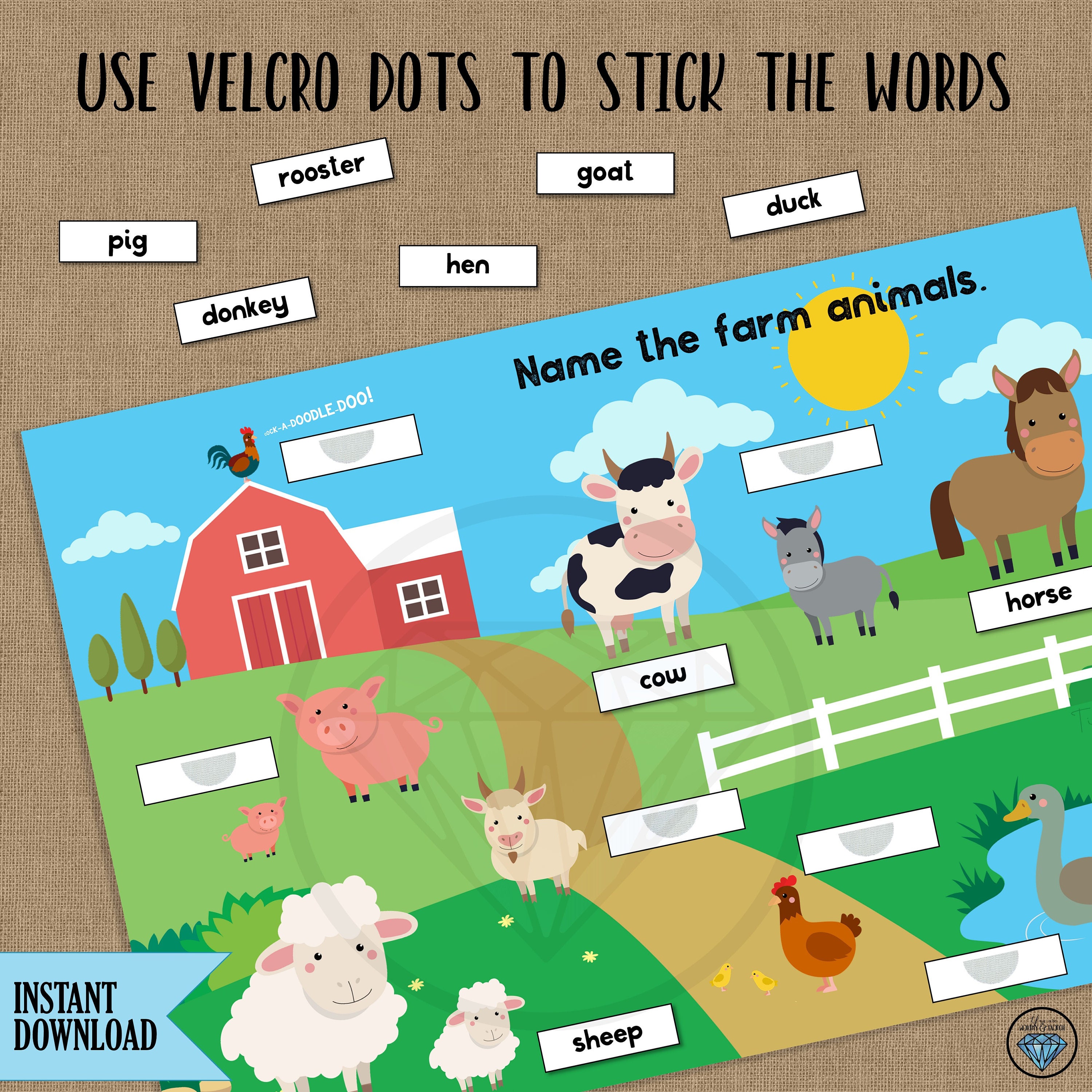 Farm Theme, Name Farm Animals, Preschool Printables, Busy Binder ...