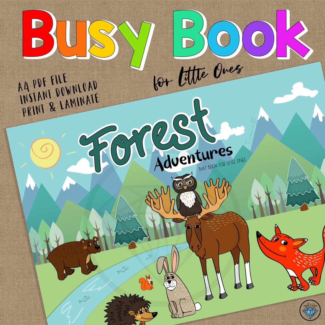 Forest Adventures Busy Books Forest Animals Preschool - Etsy