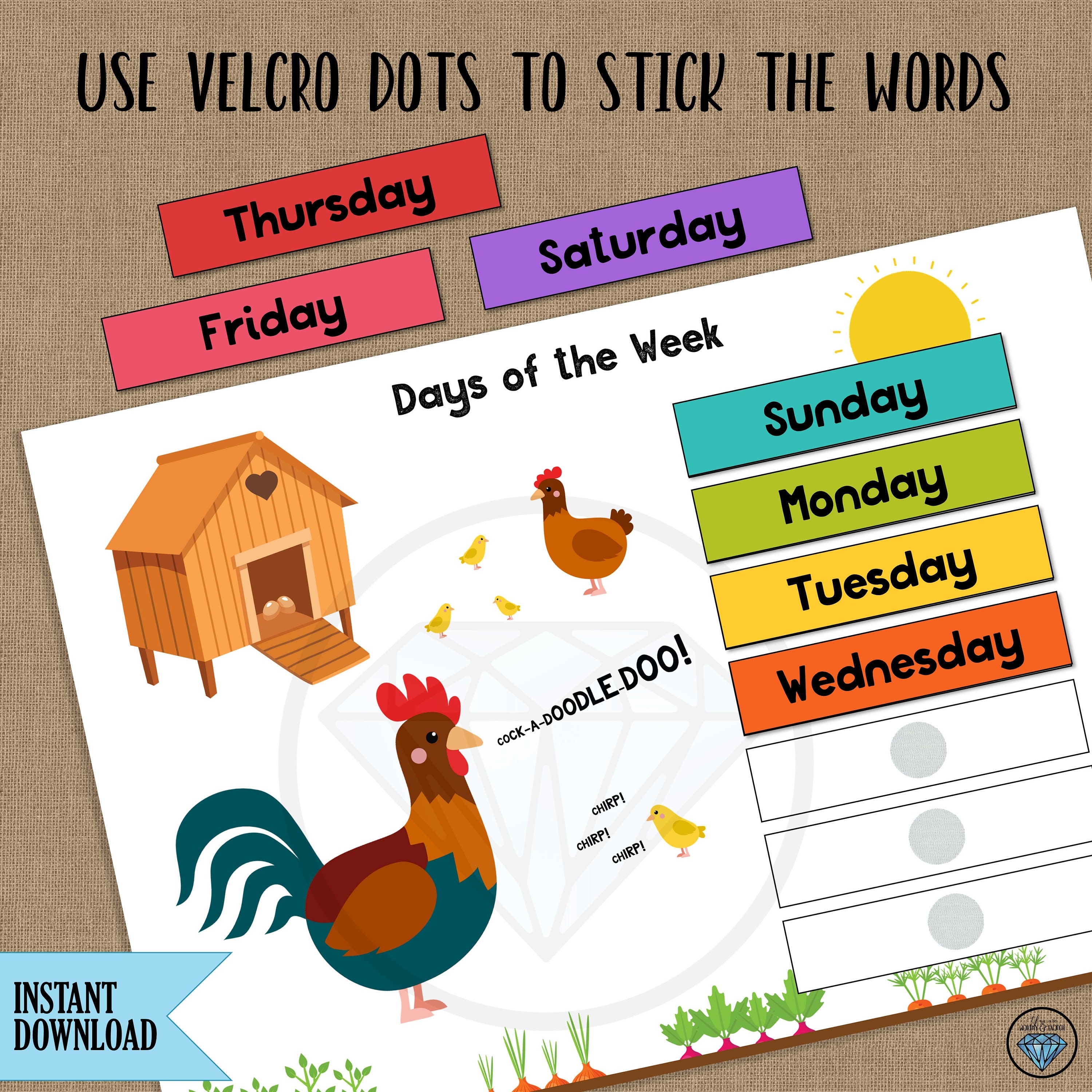 Farm Theme, Days of the Week, Preschool Printables, Busy Binder ...