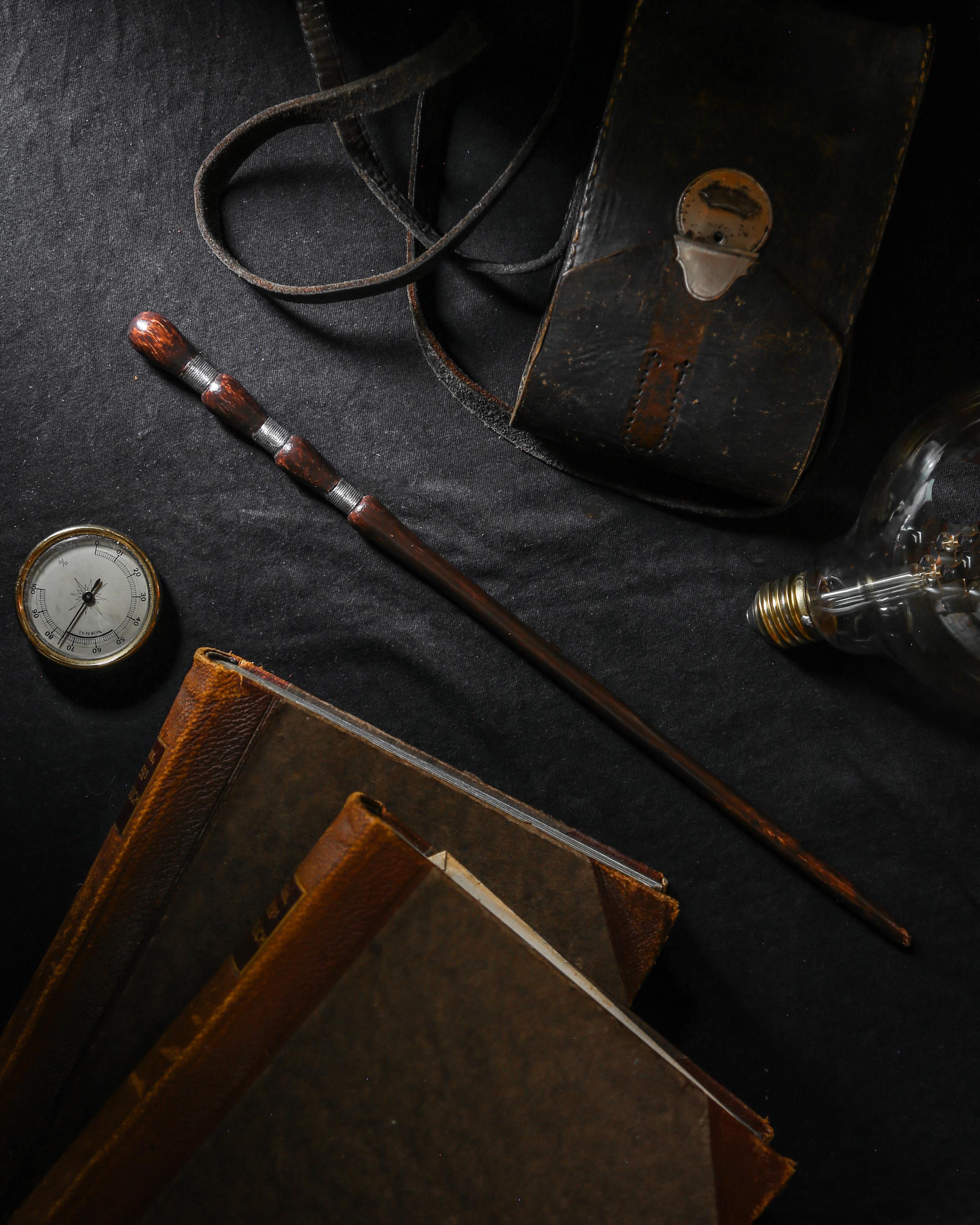 Walnut Wand | Classy, Elegant Wand With Metal Accents - Etsy