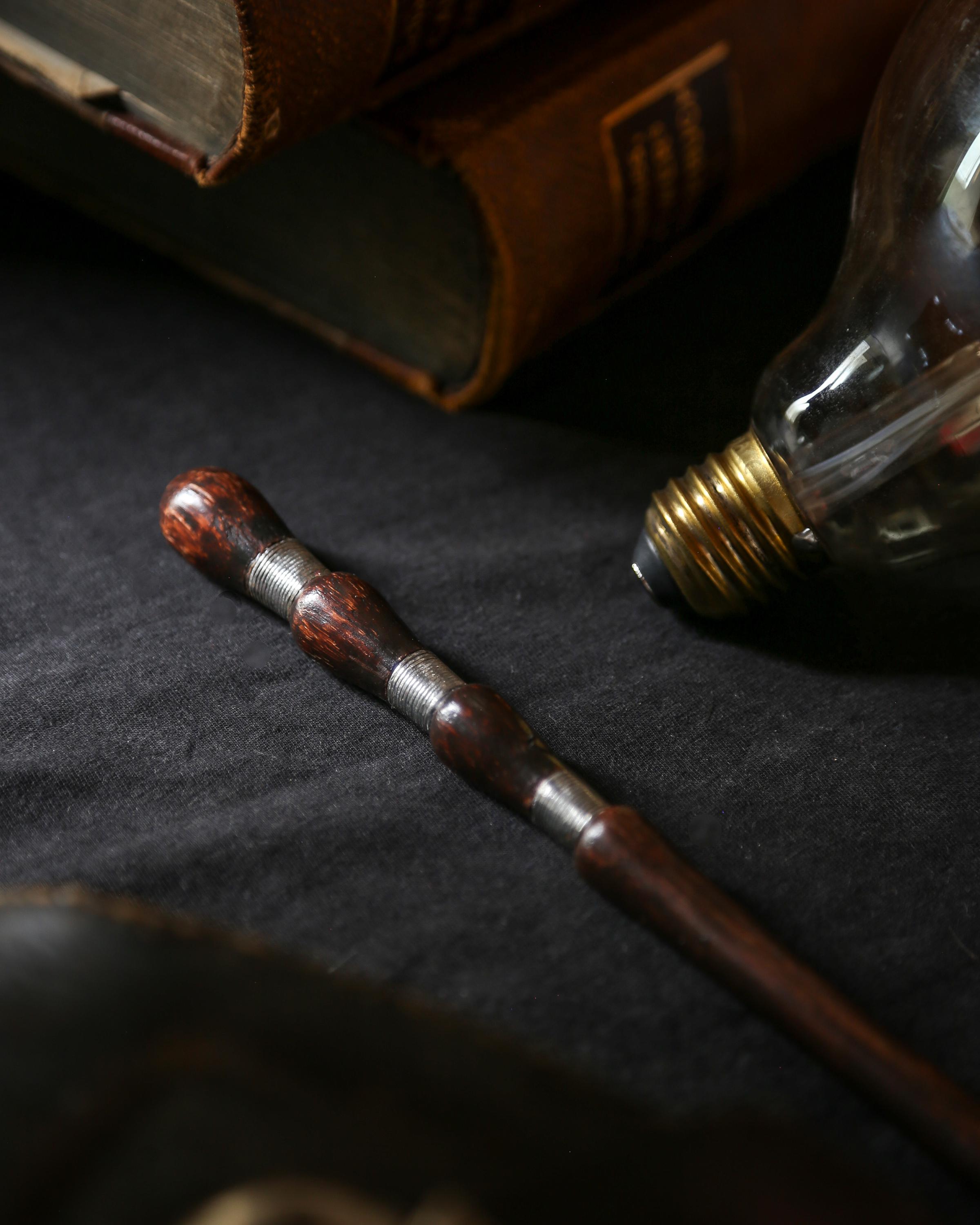 Walnut Wand | Classy, Elegant Wand With Metal Accents - Etsy