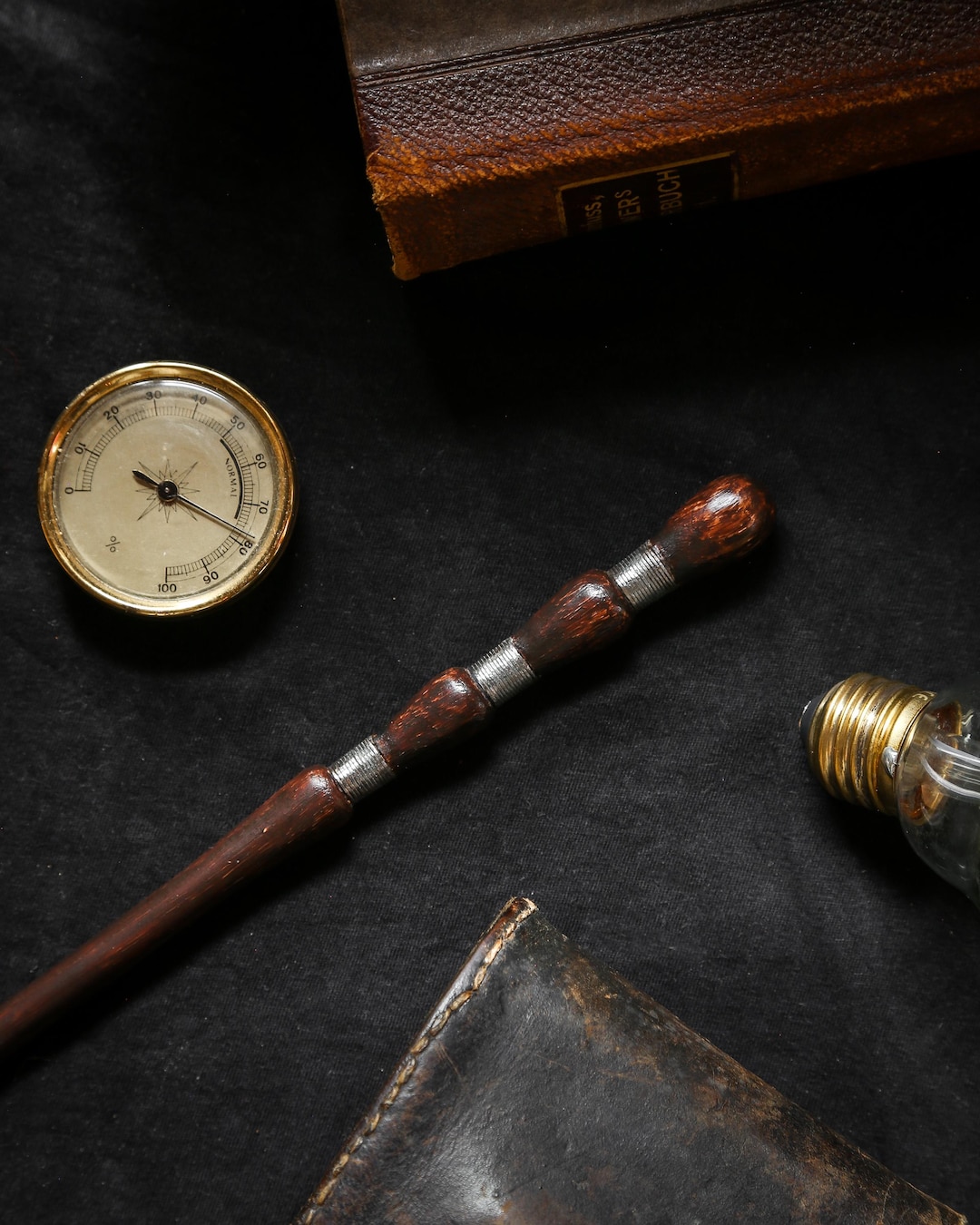 Walnut Wand | Classy, Elegant Wand With Metal Accents - Etsy