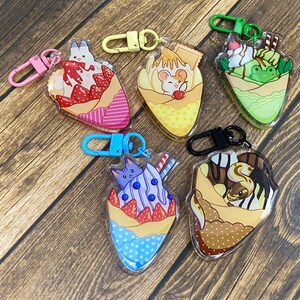 Crepe Friends Animal Glitter Epoxy 2.5in Acrylic Charms - Etsy