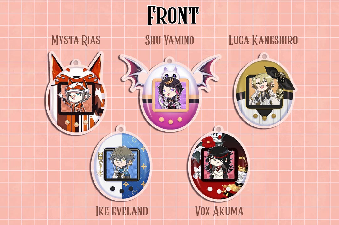 Nijisanji EN | Luxiem | Tamagotchi Charms | Mysta Rias Shu Yamino Luca ...
