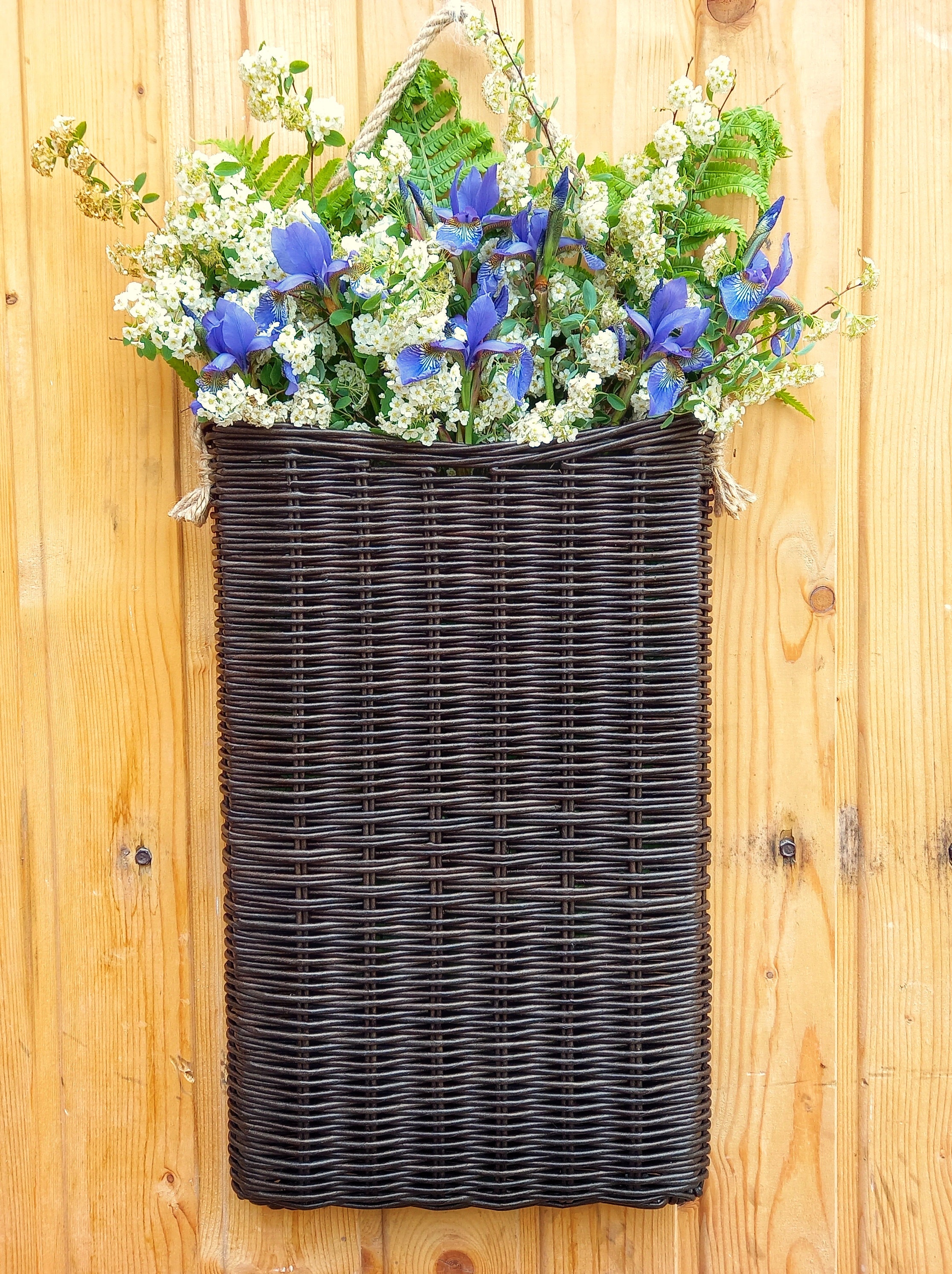 Basket Wall Decor, Tall Wall Basket/ Wall Hanging, Front Door Basket ...