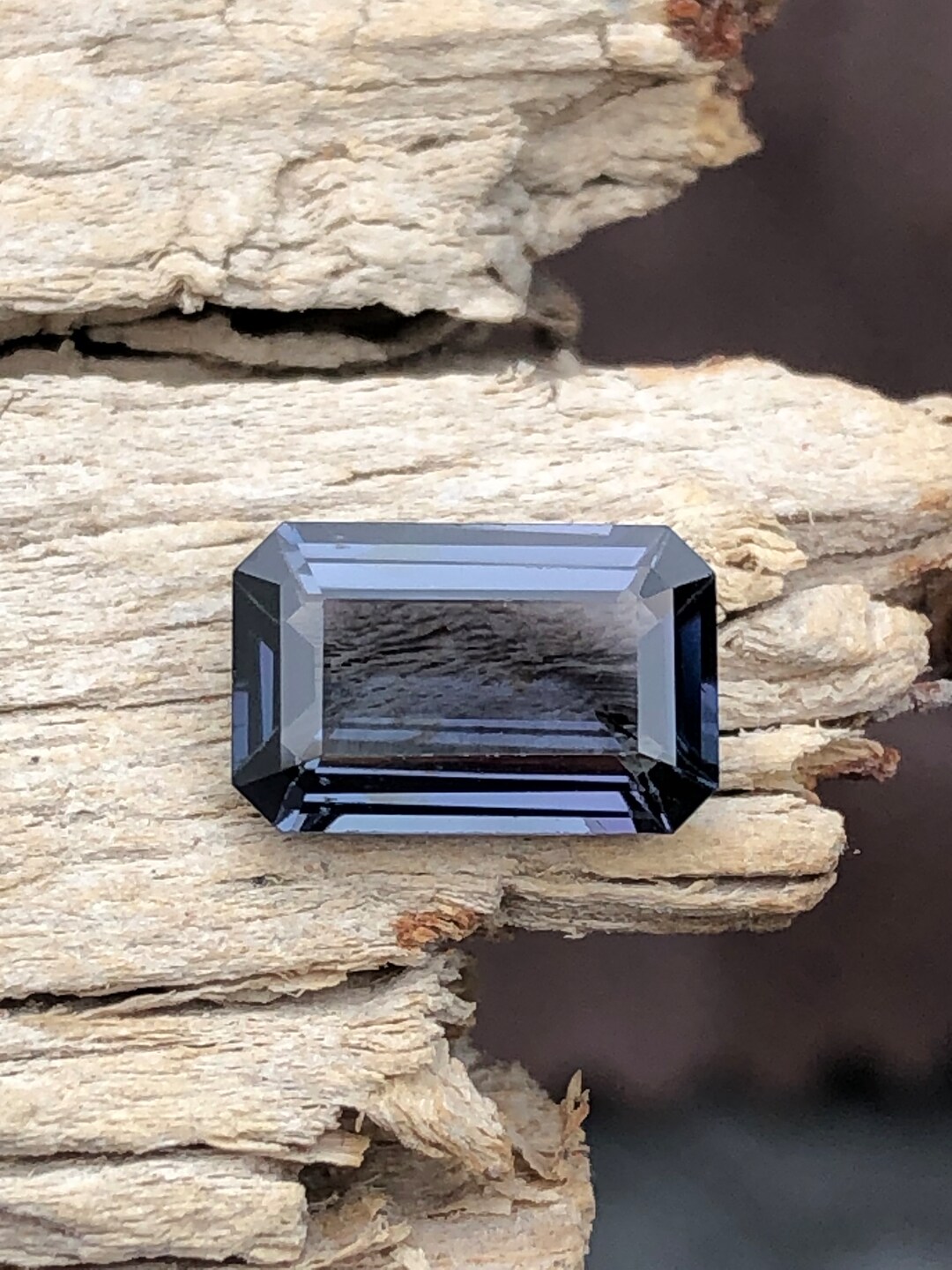 Natural Grey Blue Spinel Gemstone, 7x4 MM 0.90 Carats Loose Rare Spinel ...