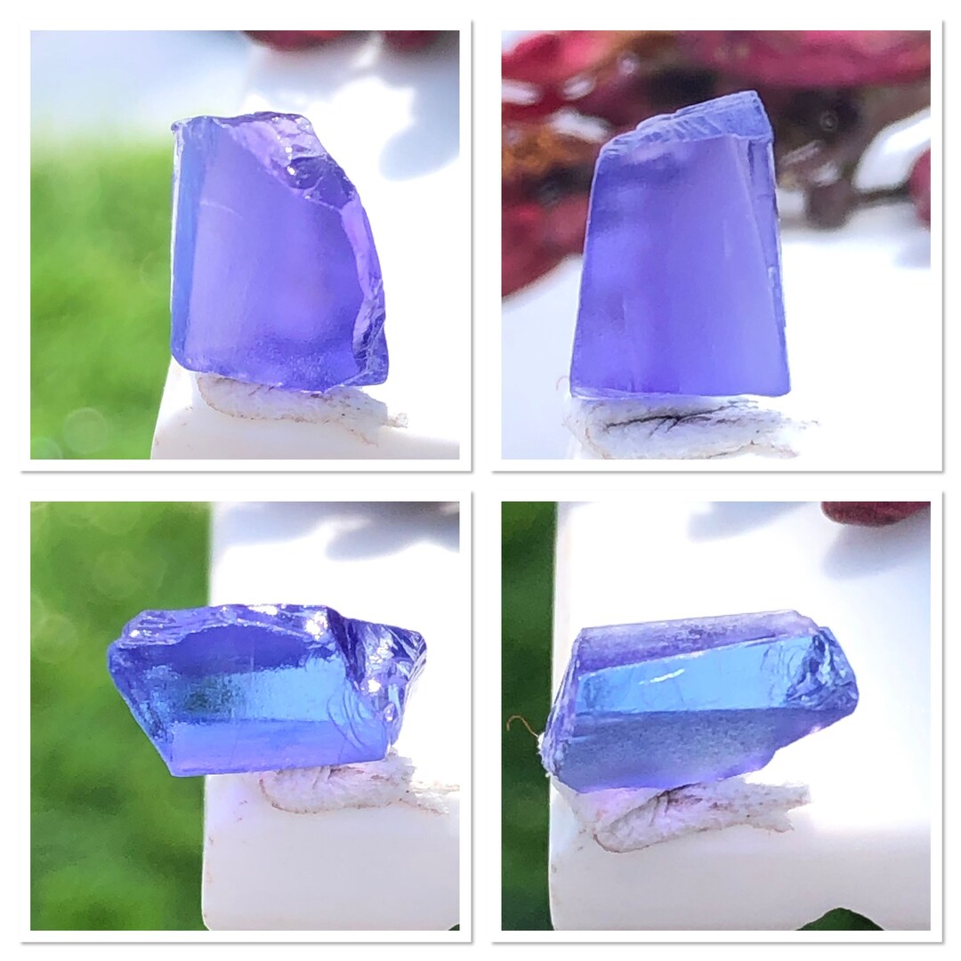 Rare Blue Color Tanzanite Rough, 8x6 MM 1.85 Carats Loose Beautiful ...
