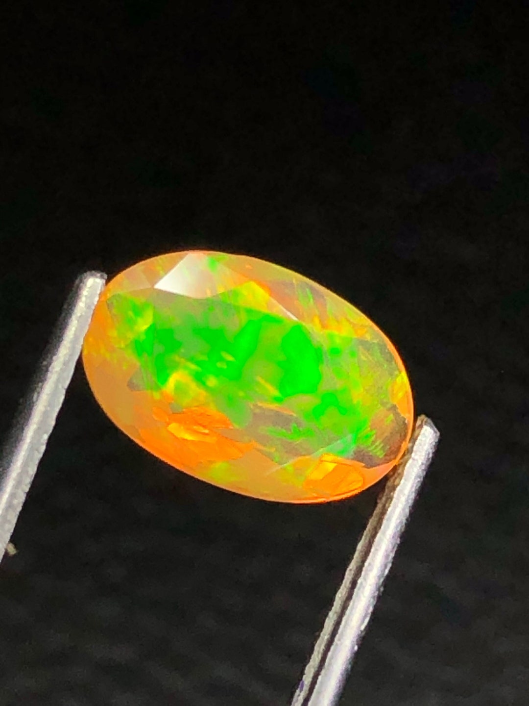 Yellow Colour Ethiopian Opal Oval, 9x7mm 0.90 Carats, Loose Faceted ...
