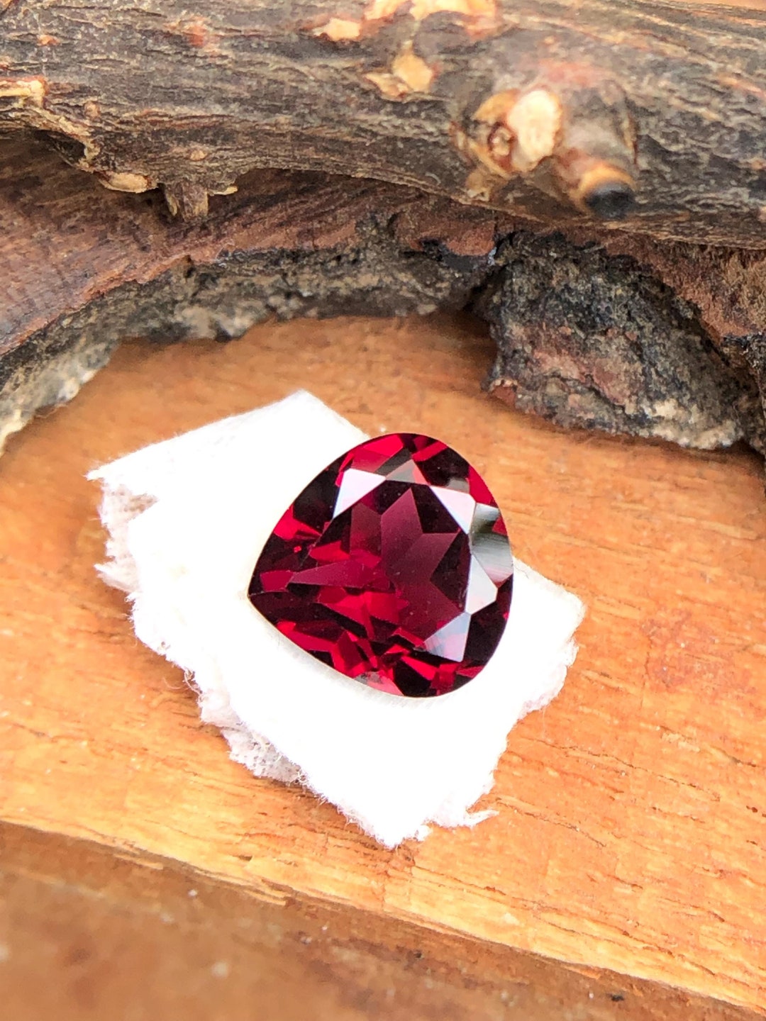 Heart Cut Red Garnet, Natural Garnet Faceted, 7MM Garnet Heart, Ring ...