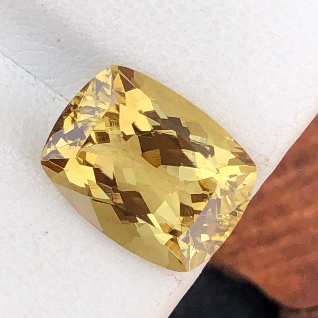 Natural Green Heliodor Cushion Cut, 11x9mm Loose Beautiful Cutting ...