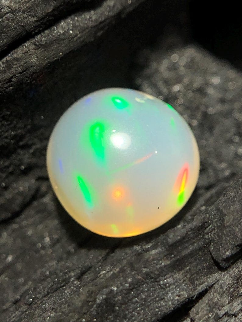 Natural Rainbow Fire Ethiopian Opal Sphere Ball, 3.70 Carats Loose ...