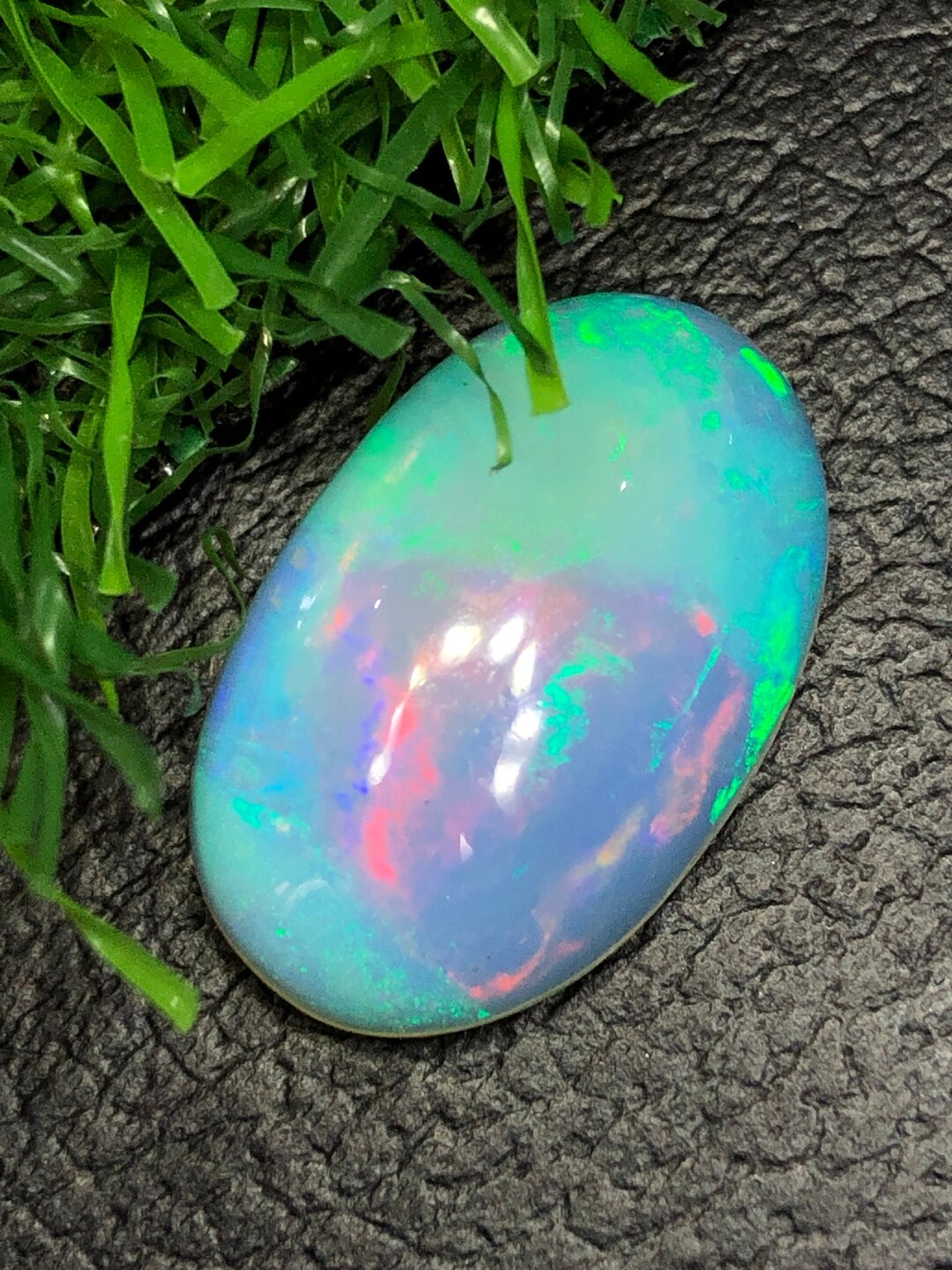Buy 23x15 MM Long Oval White Opal, 12.95 Carats Welo Lightning Flashy ...