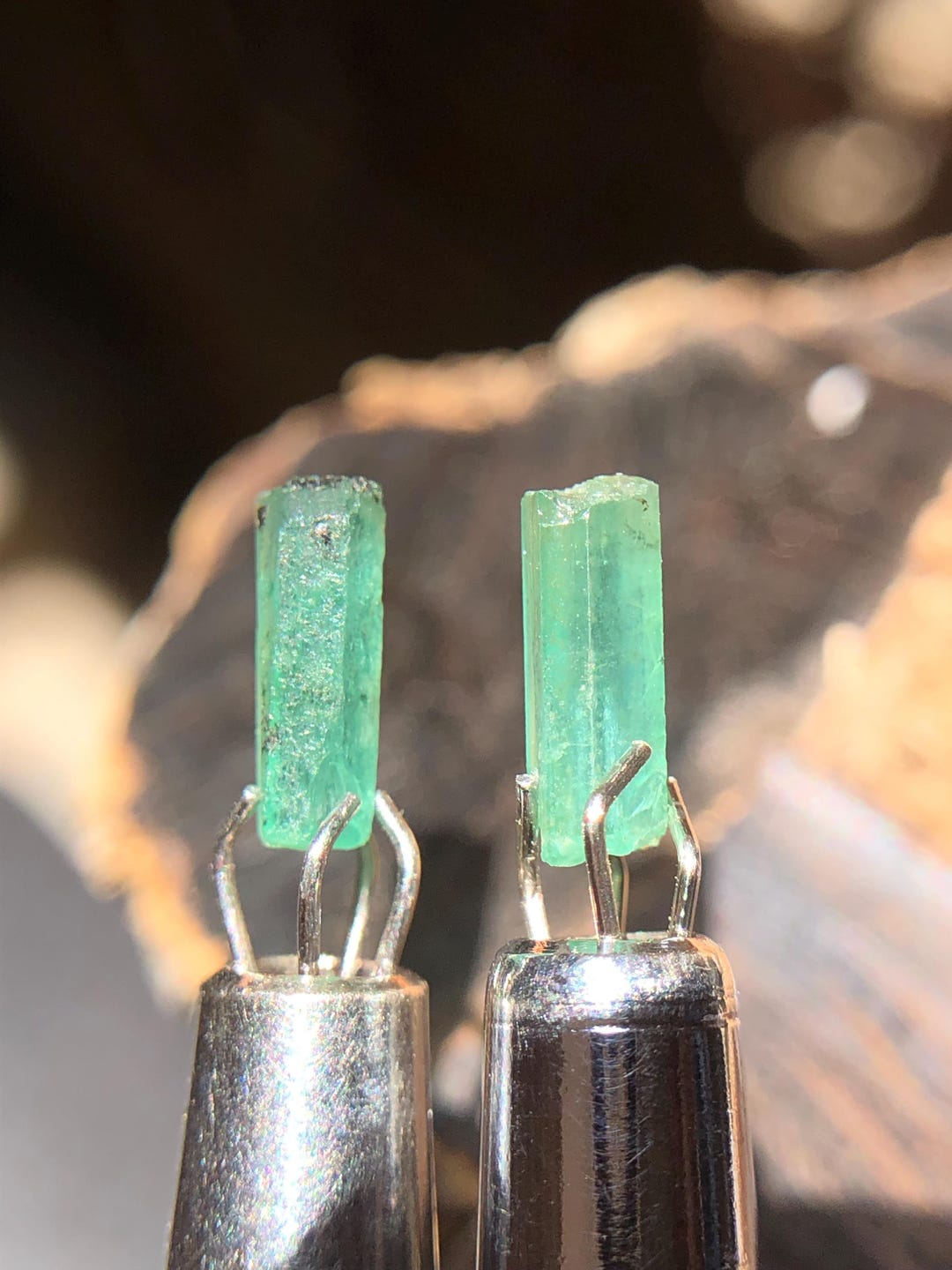 Natural Emerald Rough Pair, Emerald Rough, Green Color Stone, Natural ...