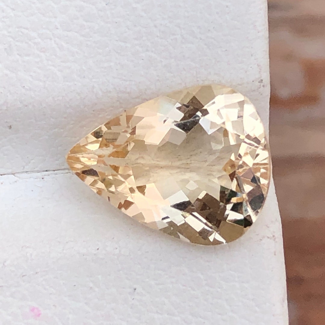 Natural Golden Heliodor Pear, 2.50 Ct. Loose Crystal Clear Beryl, High ...