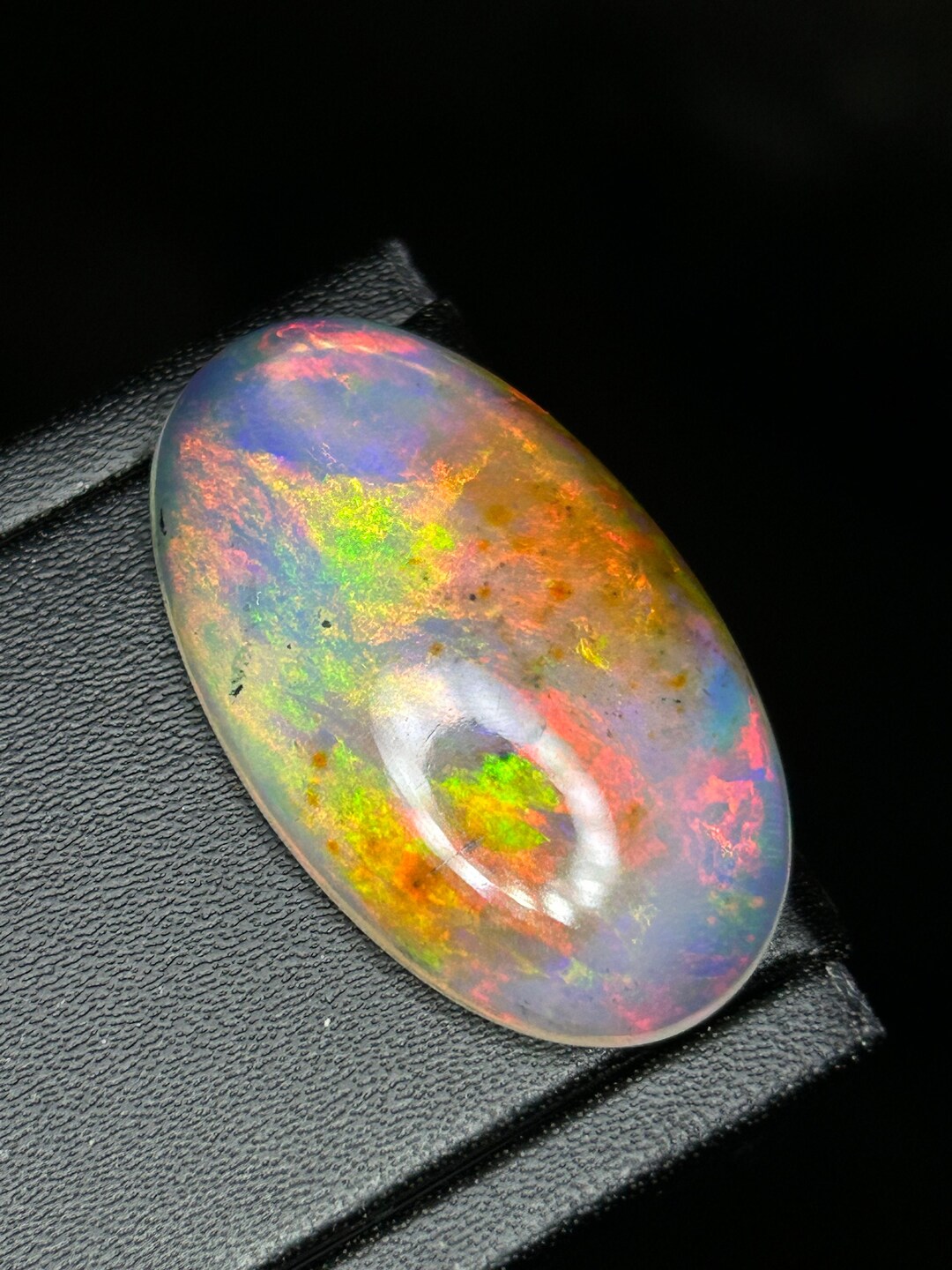 24 Carats Rainbow Fire Huge Opal, Natural Opal, White Opal Oval ...