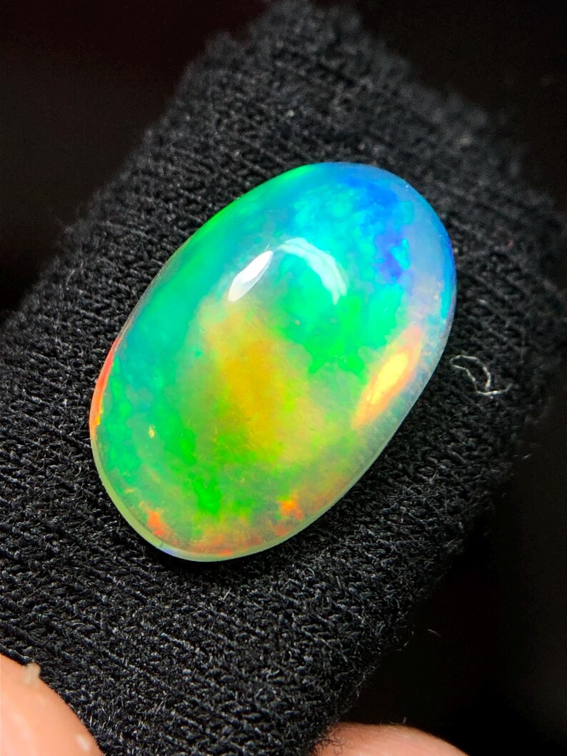 Natural Ethiopian Fire Opal, Oval Faceted Gemstone, 3.80 Carat - Etsy