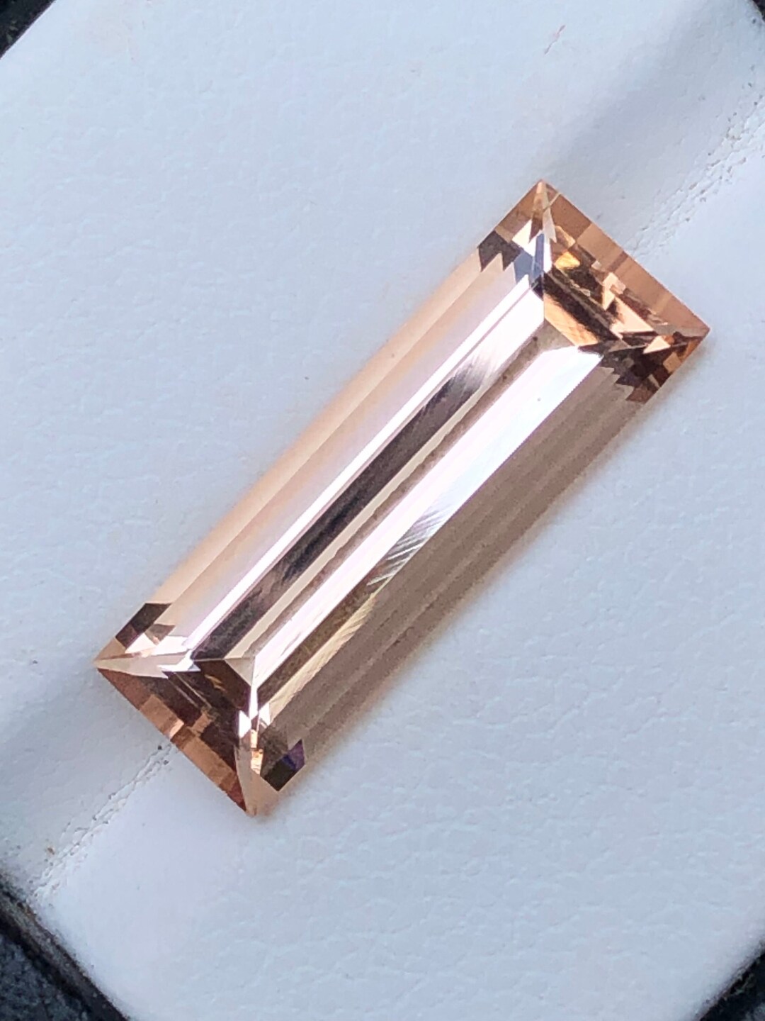 20 MM Long Peach Morganite Baguettes, Elongated Morganite, Natural ...