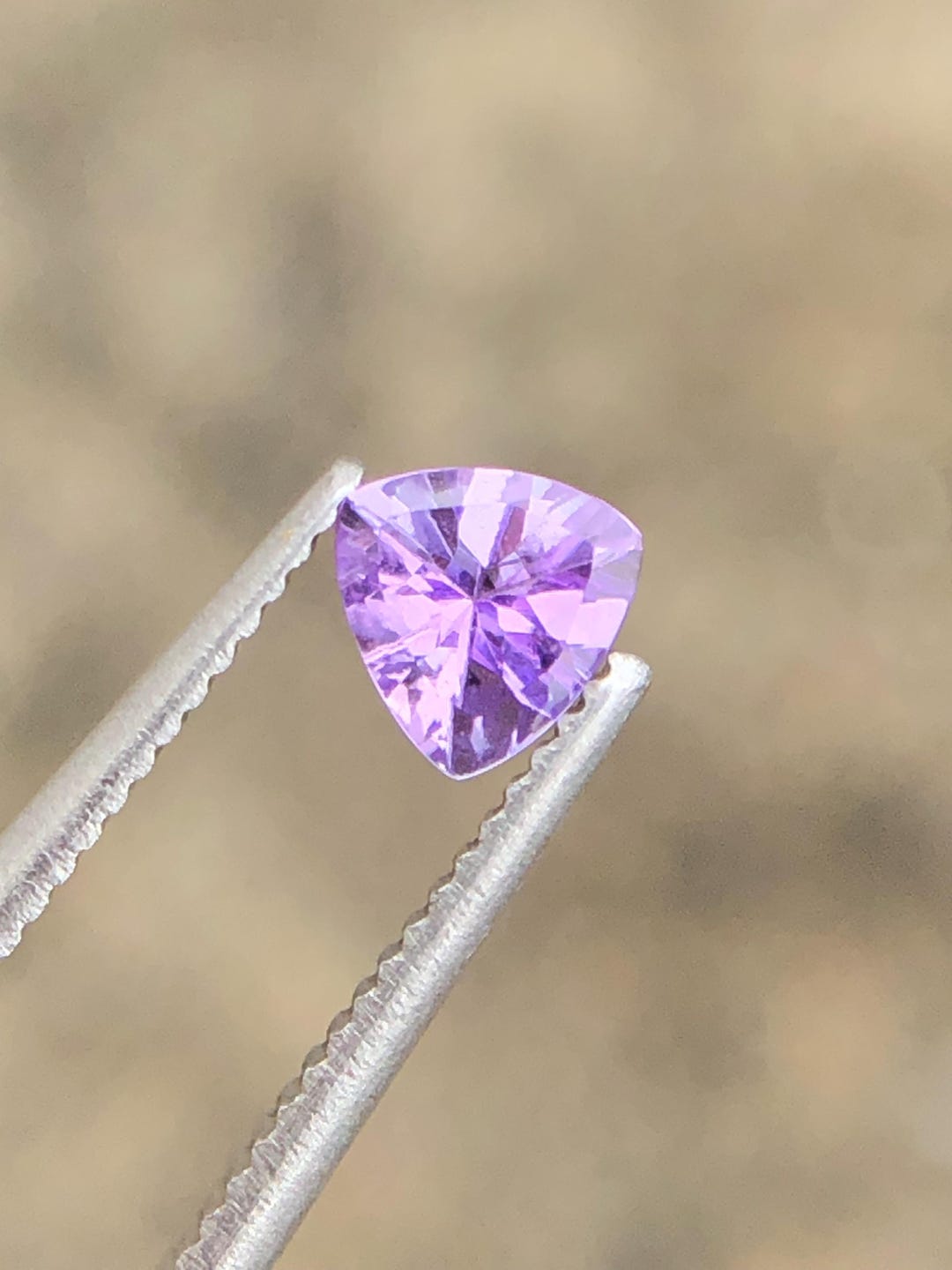 Natural Pink Tanzanite, 4.6mm Trillion Cut Zoisite Tanzanite Gemstone ...