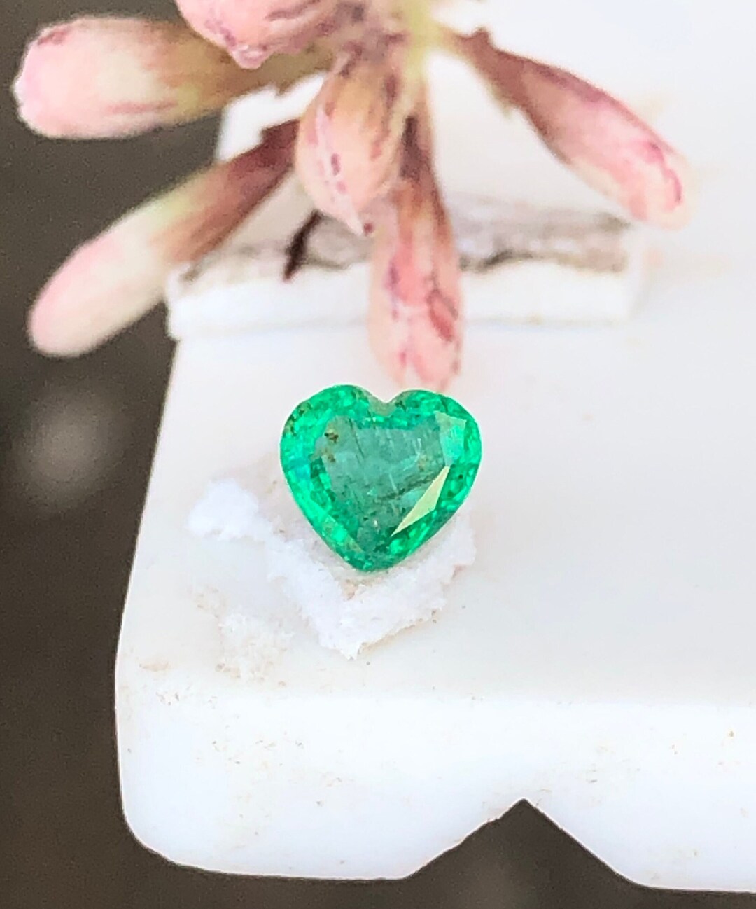 Bright Lustre Emerald Heart Cut, Natural Emerald, Emerald, Loose ...