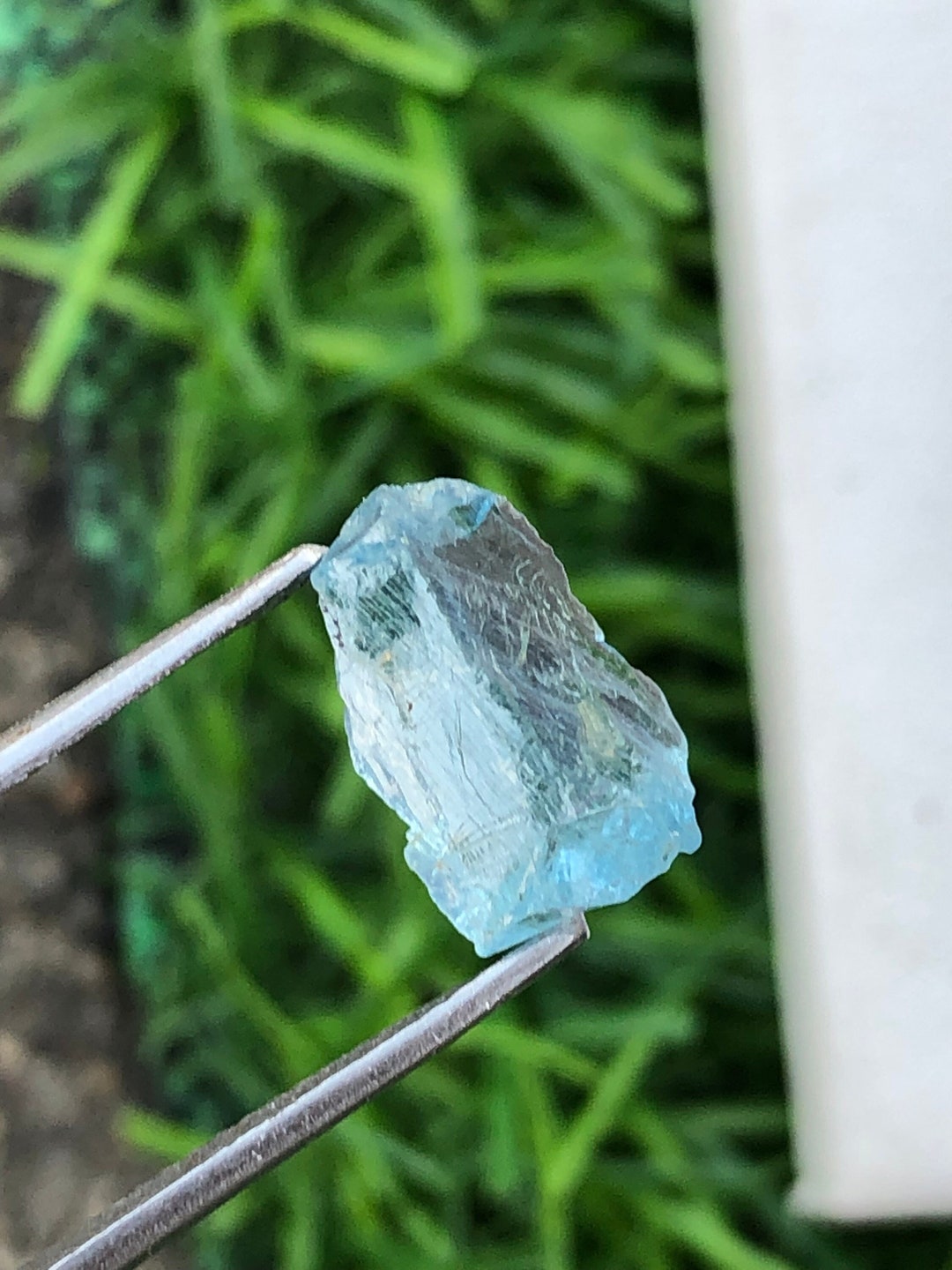 Incroyable pierre précieuse aigue-marine bleu ciel brute, 10x7 MM 1,80 ...