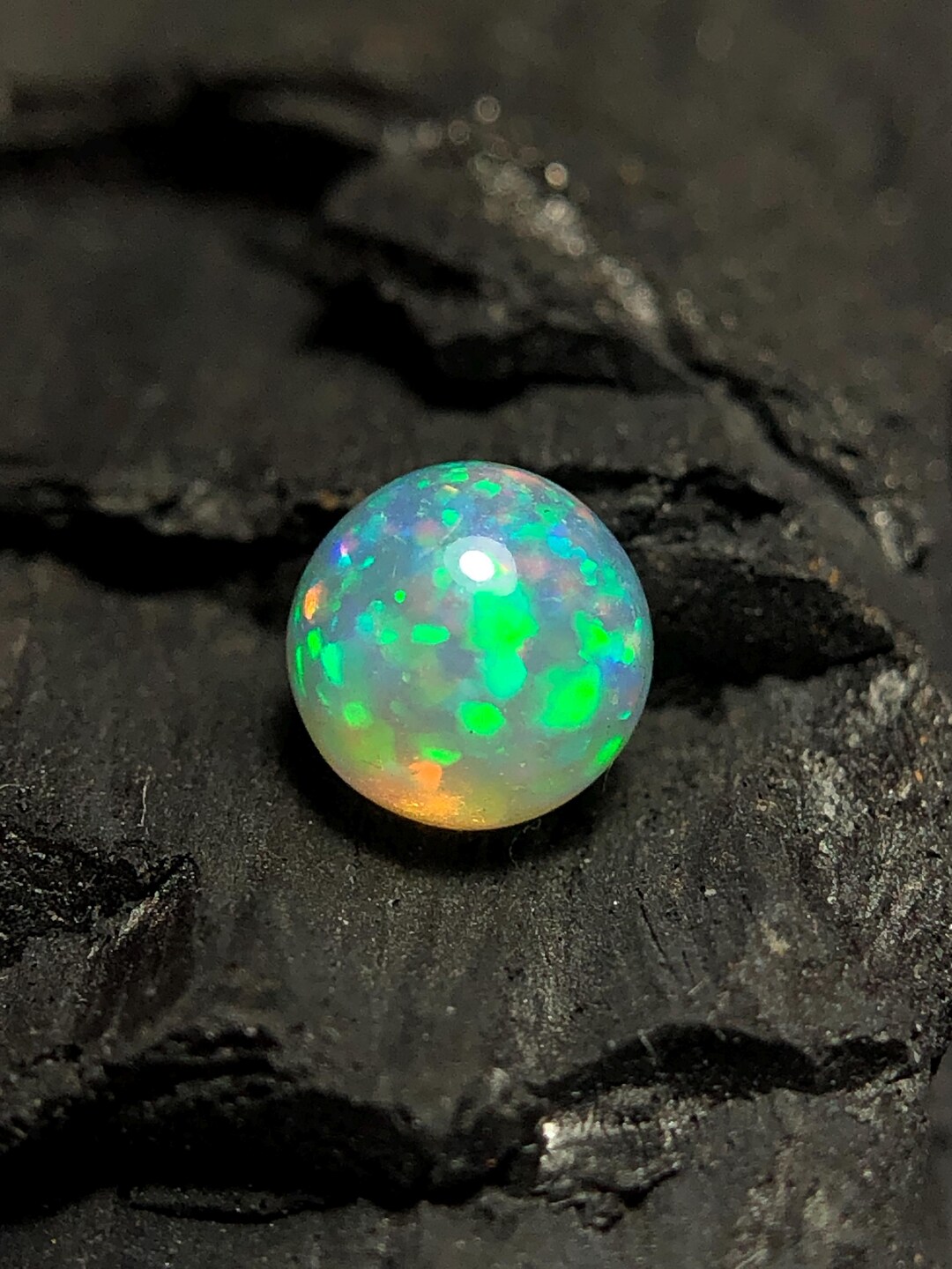 Natural White Ethiopian Sphere Ball Opal, Opal Cabochon, Opal Ball ...