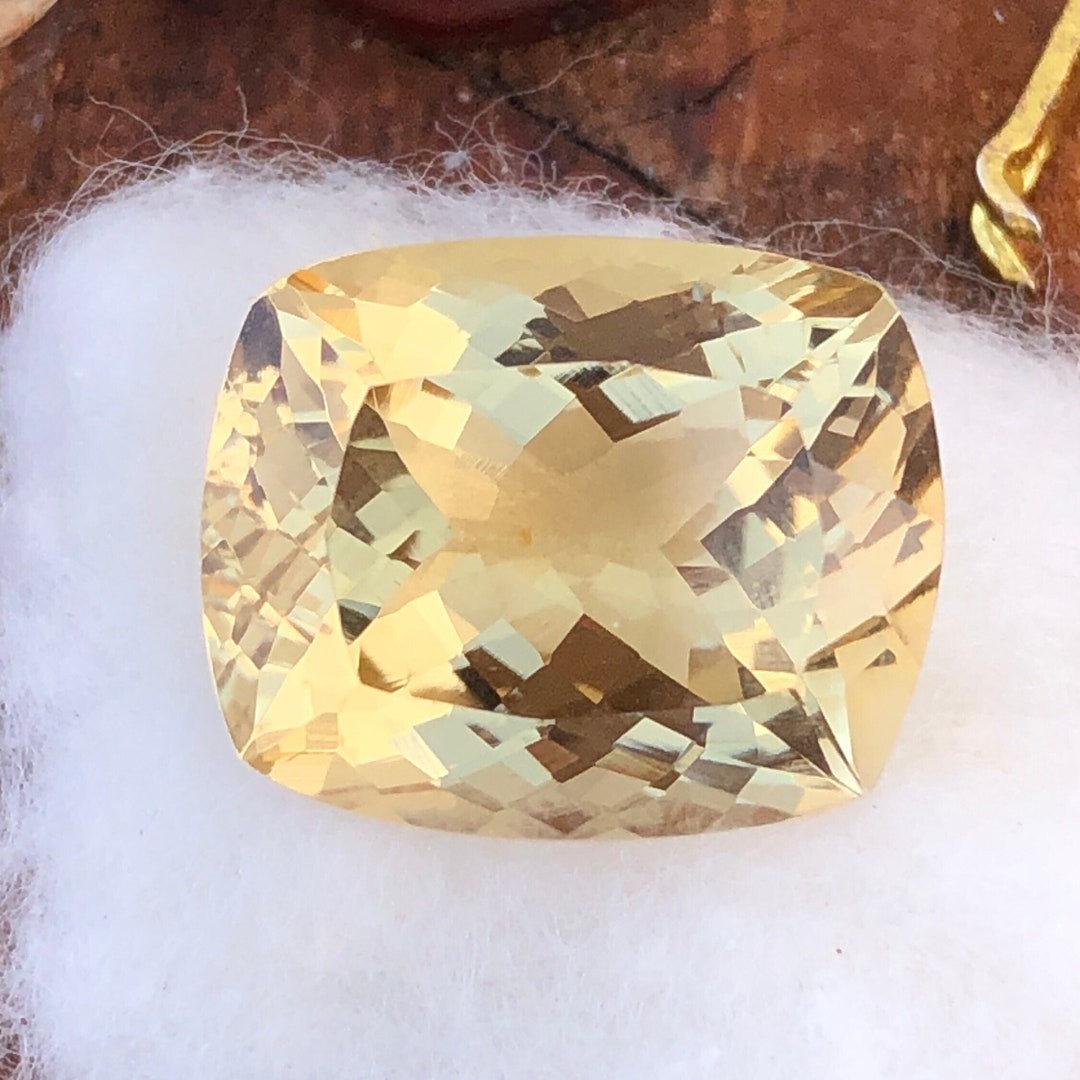 Buy Light Green Beryl Cushion, 7.85 Ct. Top Quality Heliodor Cushion ...