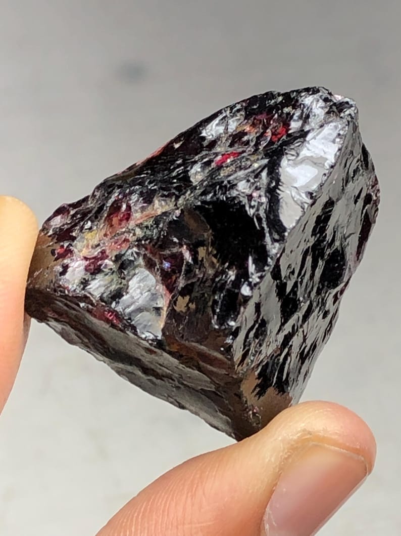 Raw Red Garnet Crystal: 159 Carats, Rough Healing Stone - Etsy Australia