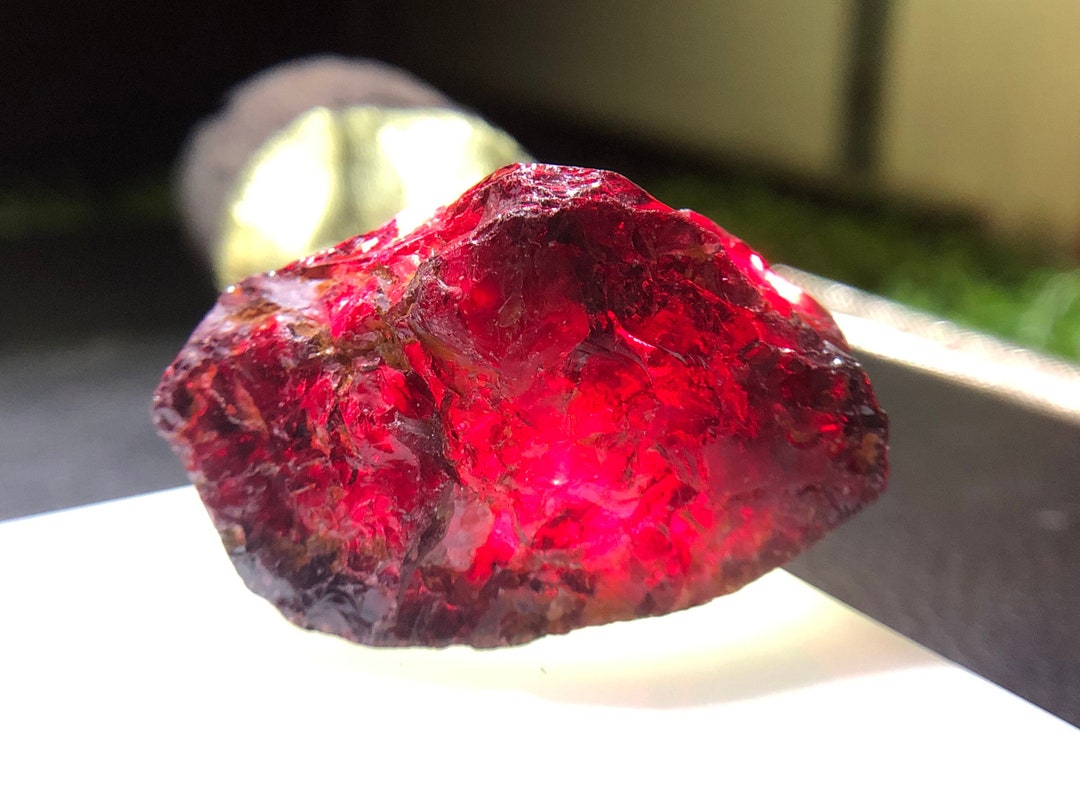 145 Carats Natural Garnet Rough, 40x25mm Loose Red Garnet Raw ...