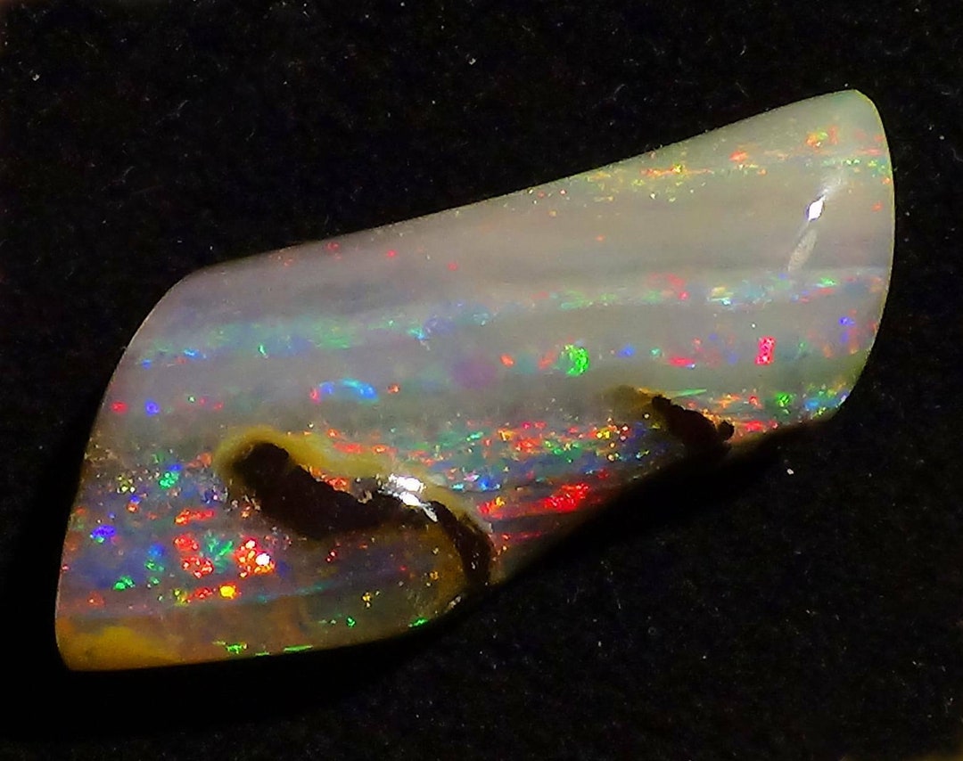 22.1ct. Gem Boulder Opal RED GREEN GOLD Striped - Etsy