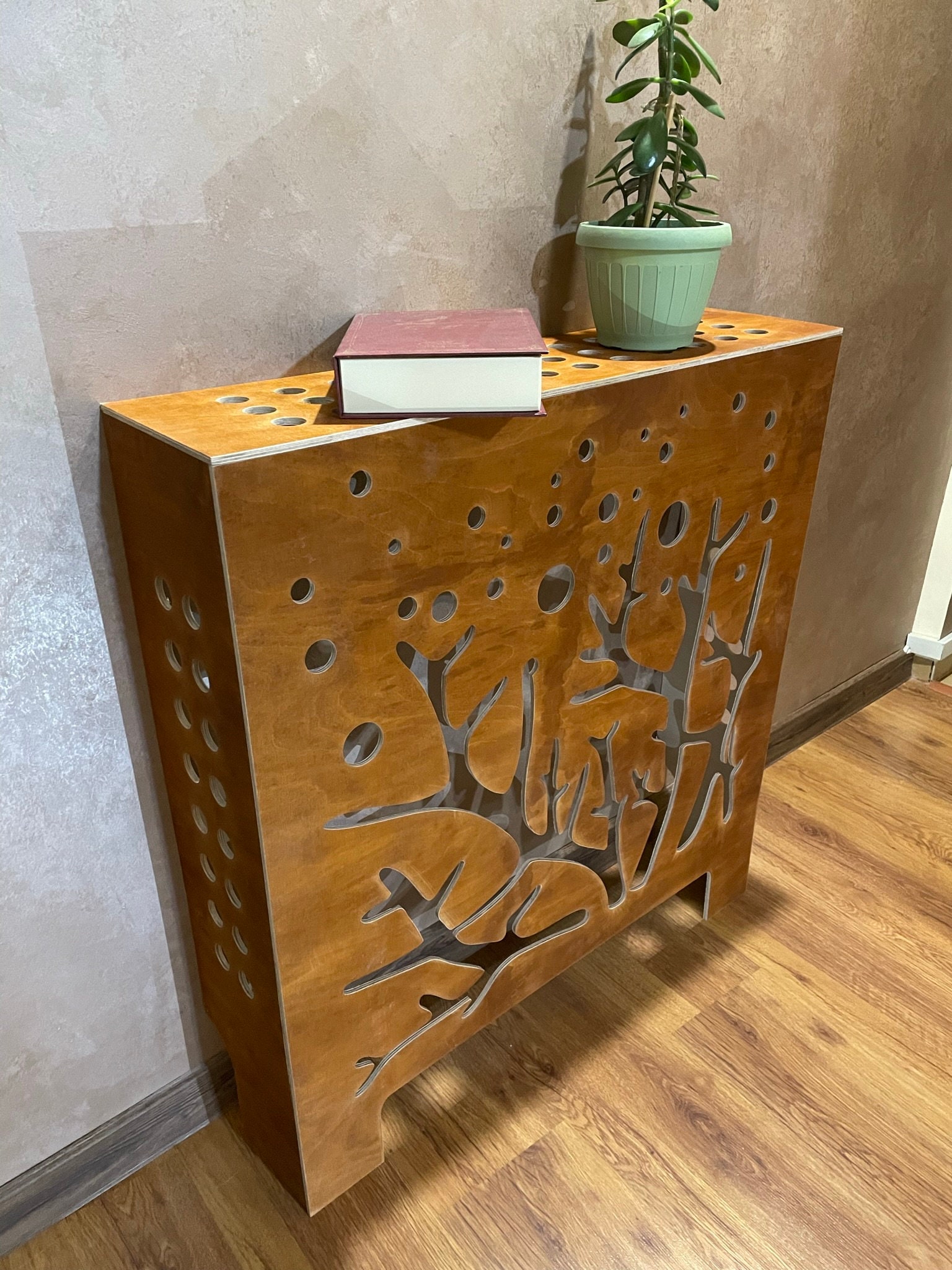 Radiator Cover Tree of Life and Dots Heat Cover Wood Radiator - Etsy UK