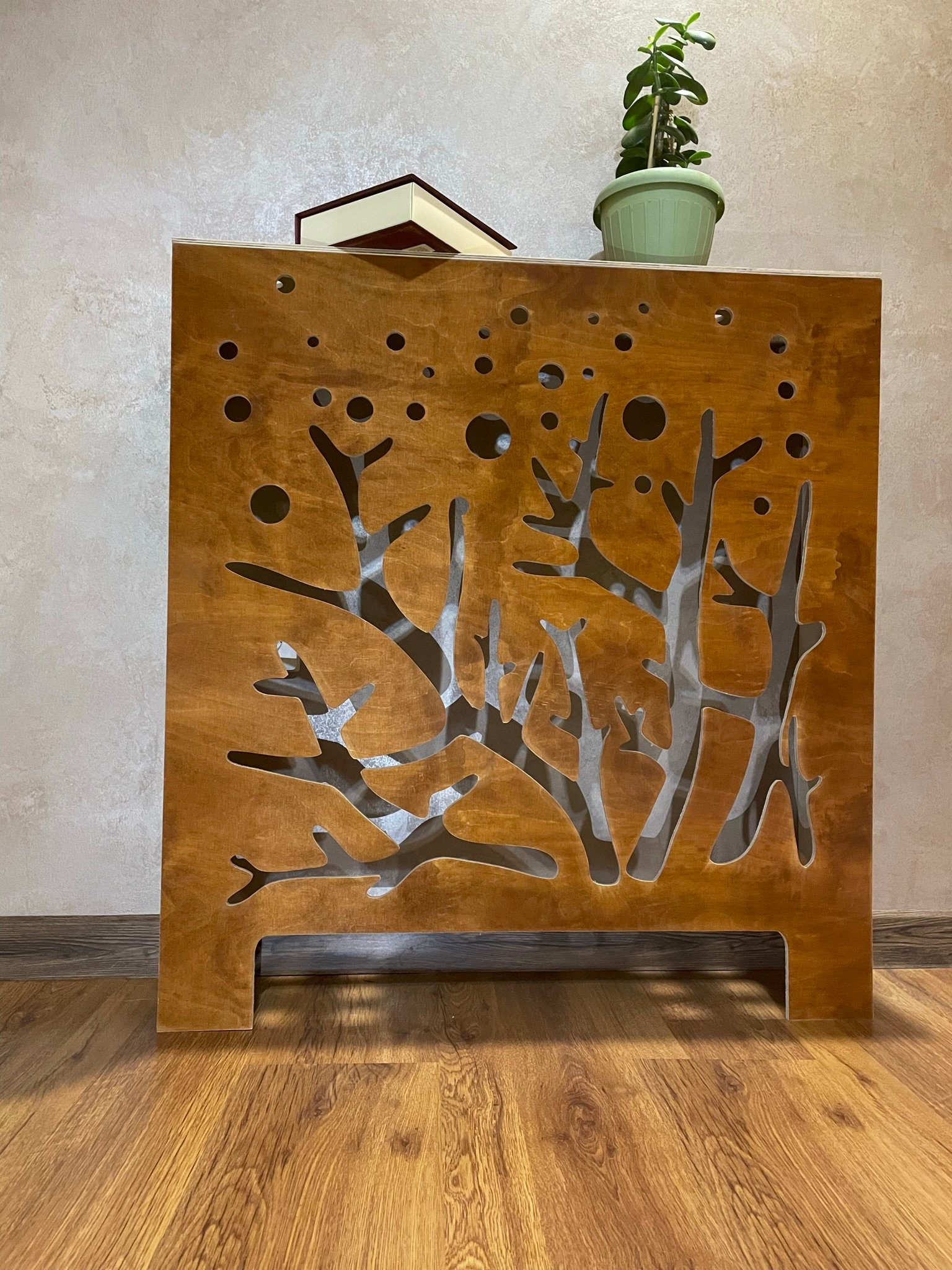 Radiator Cover Tree of Life and Dots Heat Cover Wood Radiator - Etsy UK