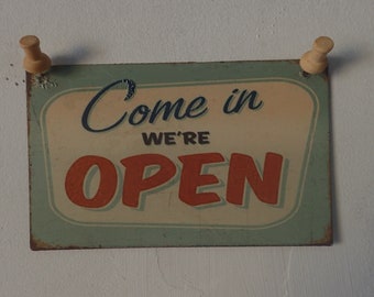 Vintage Open Sign - Etsy