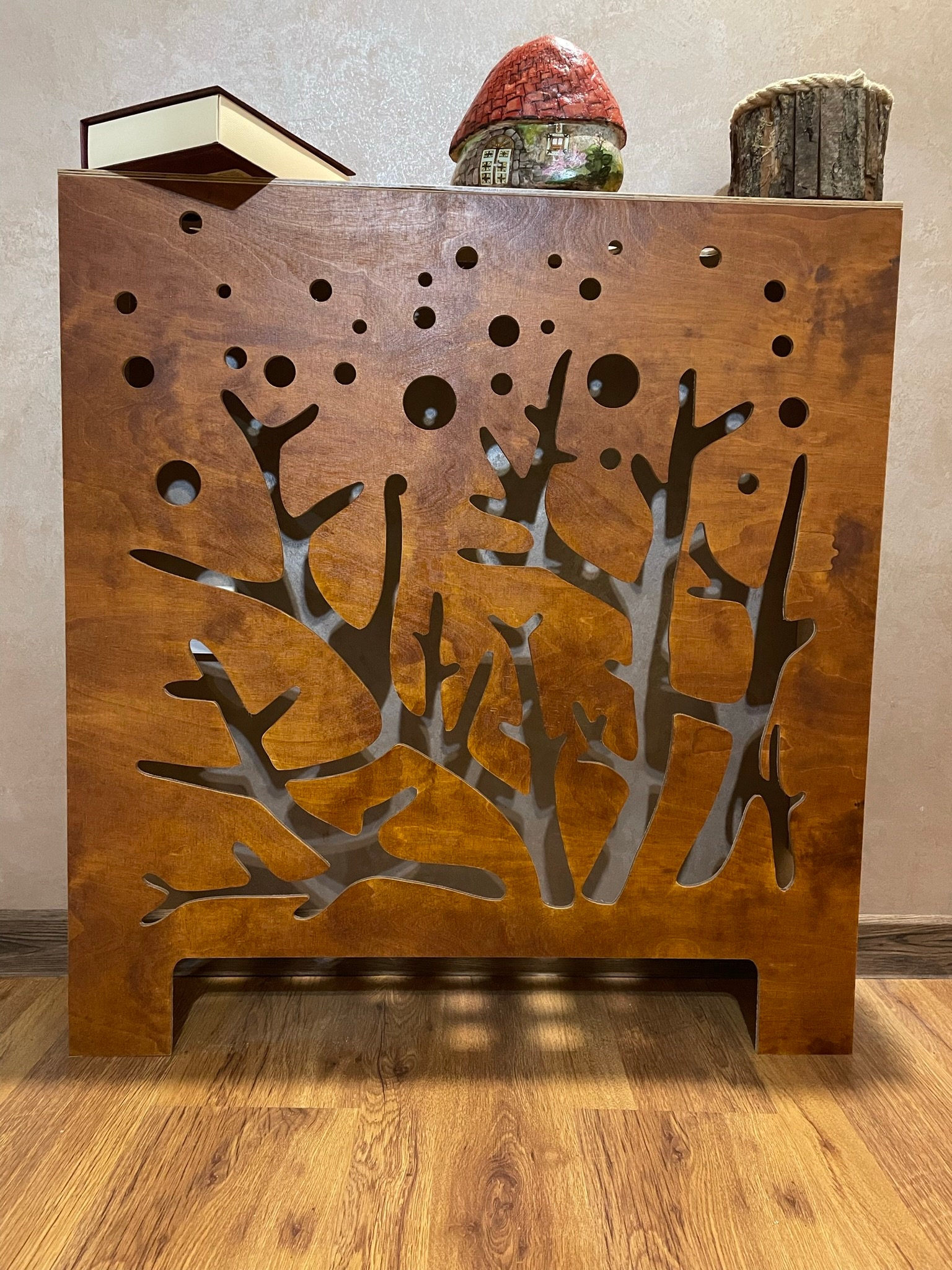 Radiator Cover Tree of Life and Dots Heat Cover Wood Radiator - Etsy UK