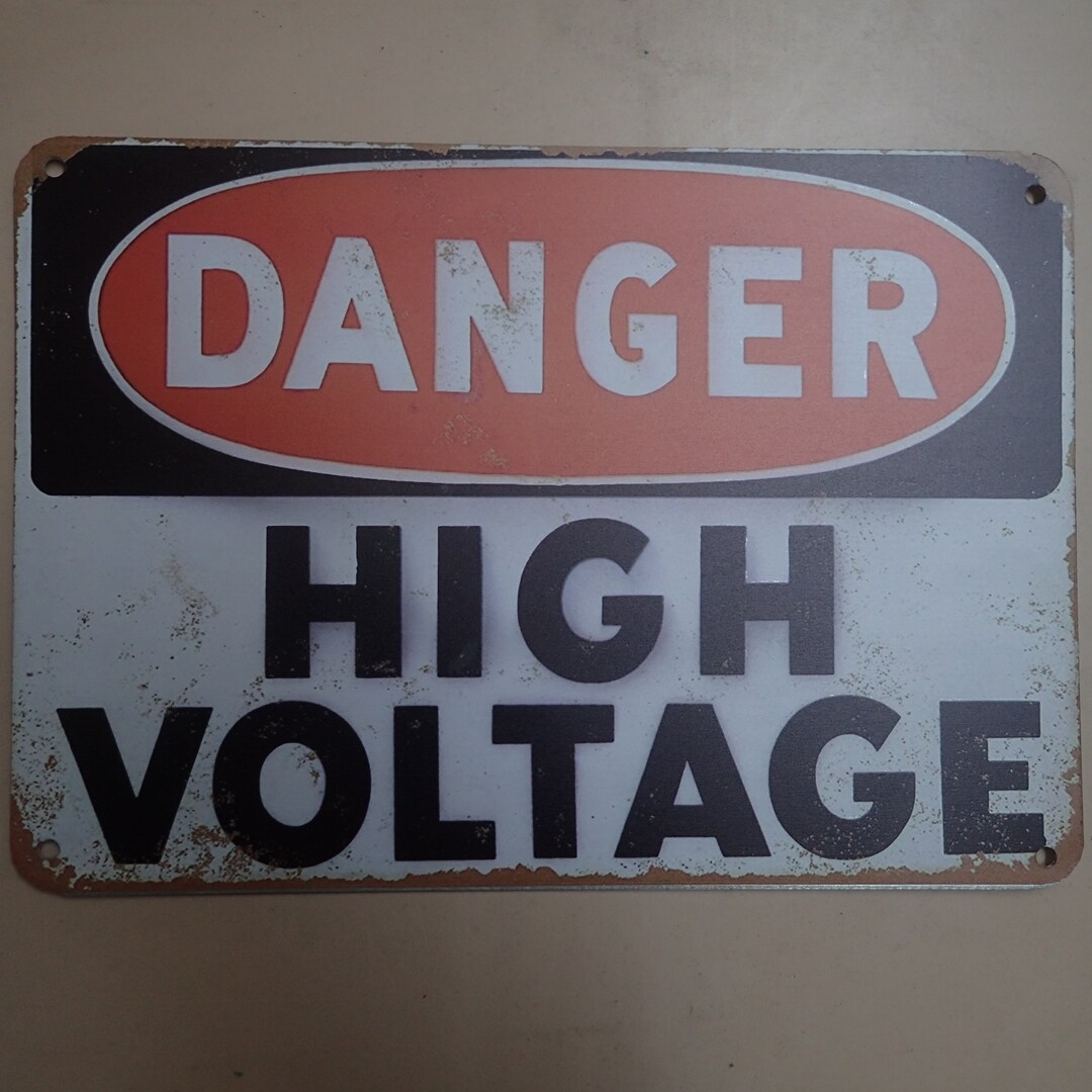 Vintage Old School Retro Metal Sign DANGER High Voltage Metal - Etsy UK
