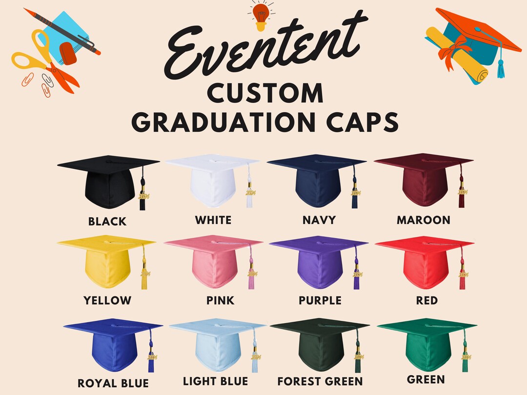 Custom Grad Hats, Picture Grad Hat, Personalized Grad Cap, 2024 Grad ...