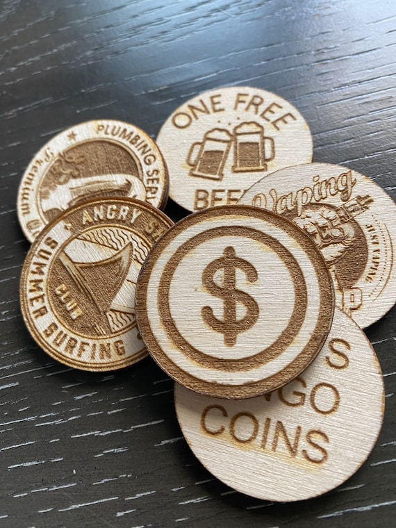 Custom 1.75 Wooden Tokens Drink Tokens Party Favors - Etsy Israel