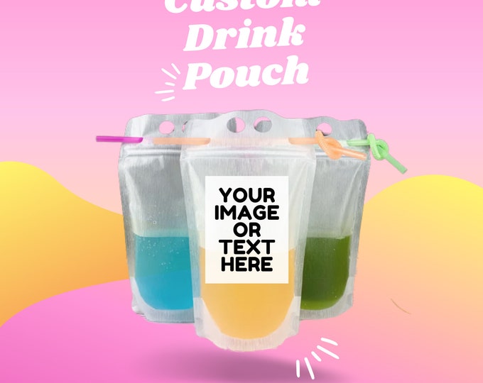 Custom Alcohol Drink Pouches, Birthday Drinking Cup, Adult Booze Bag ...