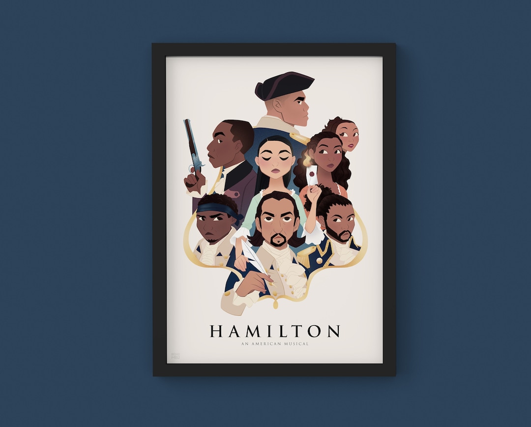 Hamilton A4 Musical Fanart Poster - Beno Meli / Print / Walldecor ...