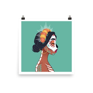 Dia De Los Muertos Portrait / Mexico / Poster / Artprint / Illustration ...