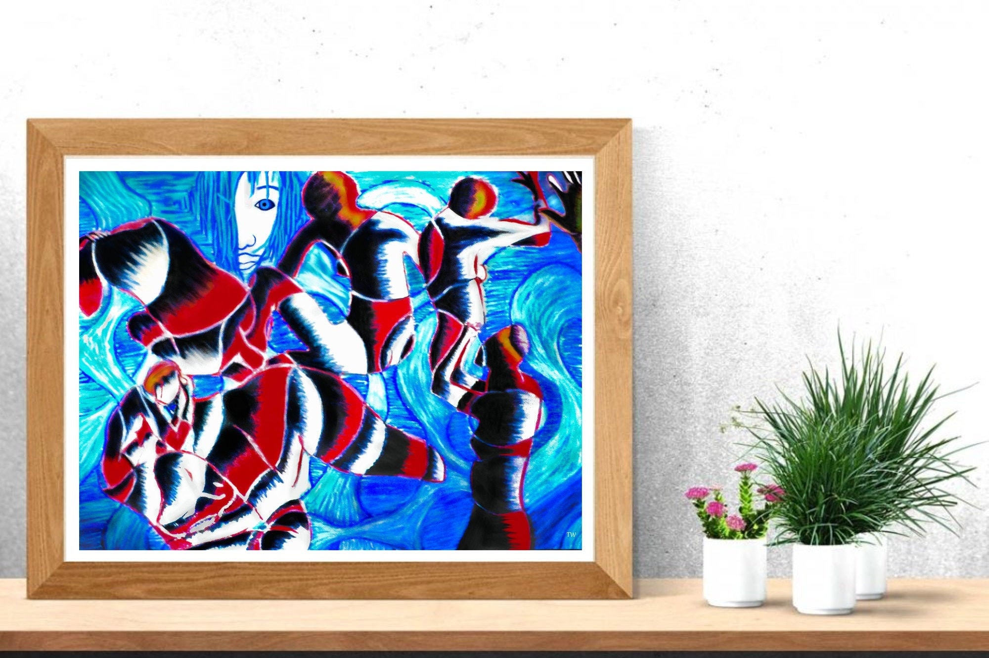 Figuras de vida Abstracta Arte abstracto Impresión artística - Etsy España