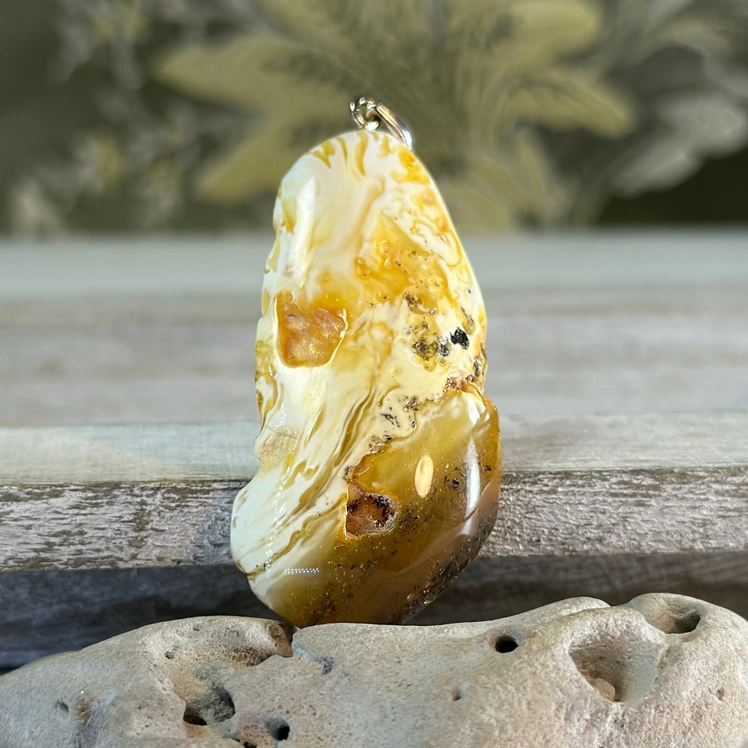 Amber Pendant, Real Amber Pendant, Baltic Amber Jewelry, Amber Stone ...