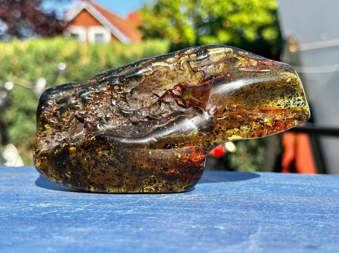 Large Amber Stone, Baltic Amber Stone, Amber Gifts, Amber and Stone ...