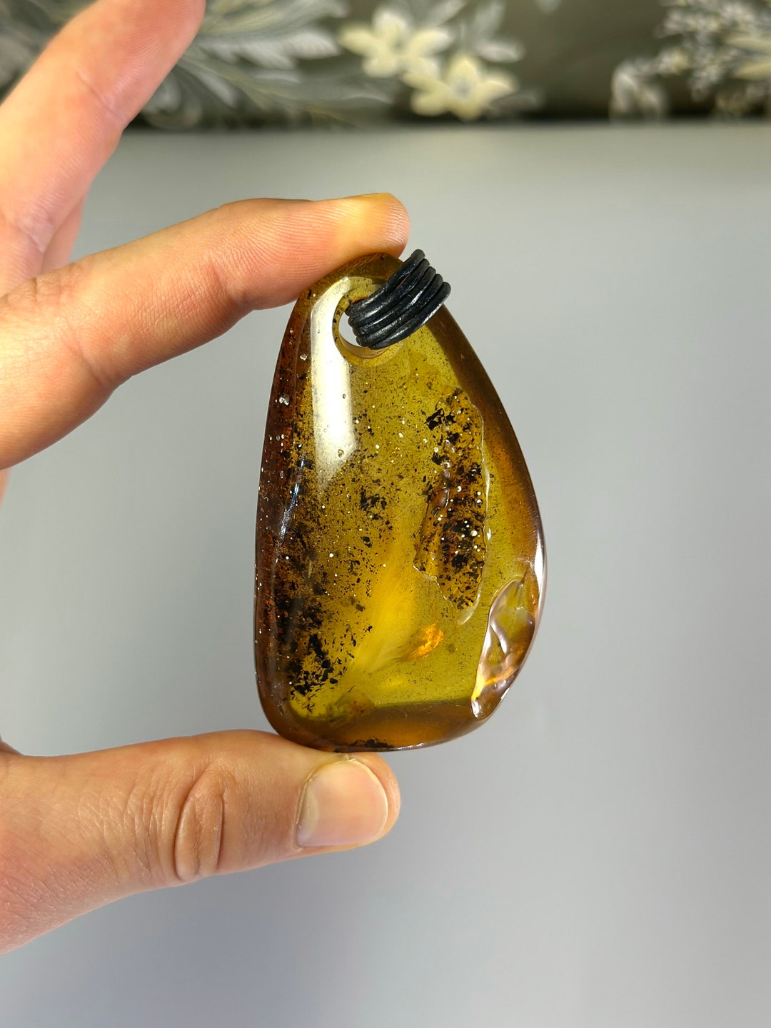 Large Amber Pendant, Large Amber Neckless Woman, Raw Amber Pendant ...