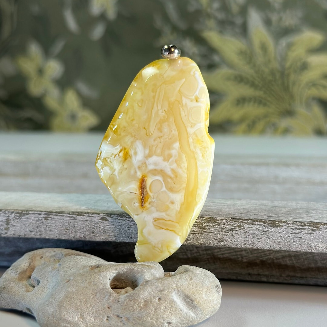 Amber Pendant, Real Amber Pendant, Baltic Amber Jewelry, Amber Stone ...