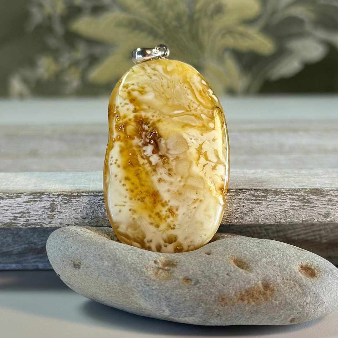 Amber Pendant, Real Amber Pendant, Baltic Amber Jewelry, Amber Stone ...