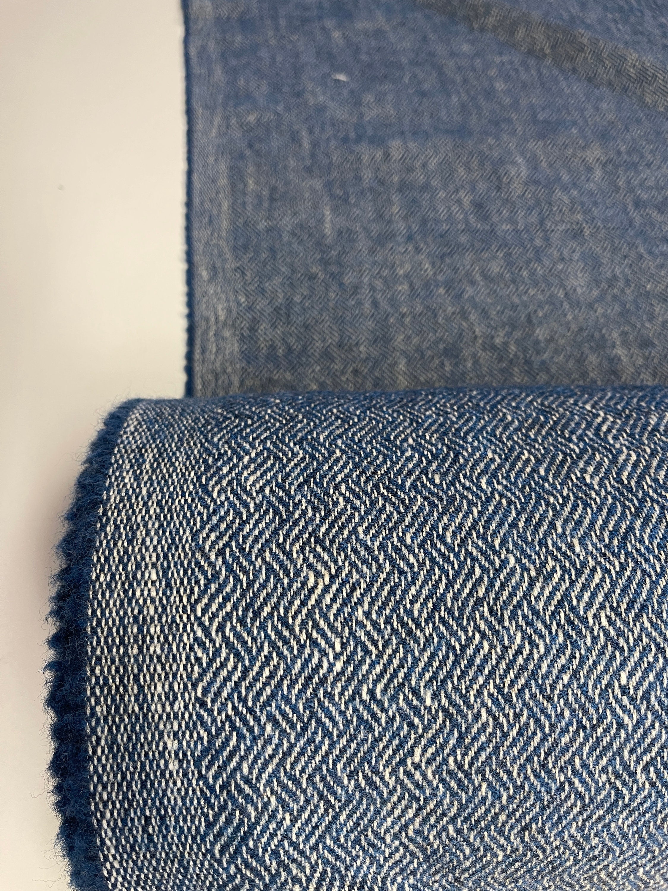 Wool Tweed Fabric by the Yard half a Meter Small Geometric - Etsy