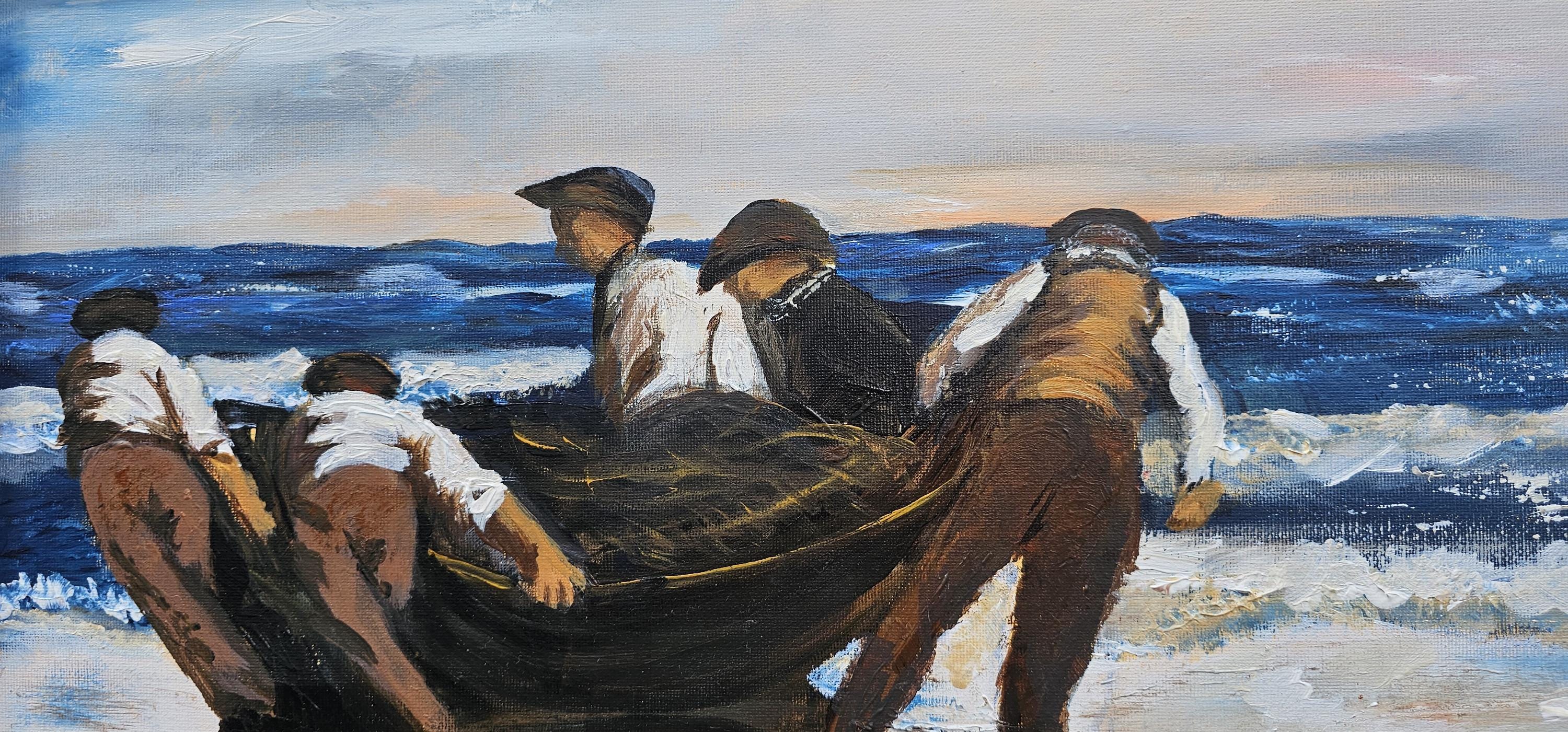 Launching the Currach - A Tribute to Paul Henry | Acrylic on Canvas ...