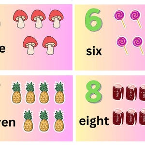 Number Flash Cards, Printable Flashcards, Counting Flashcards, 1 to 10 ...