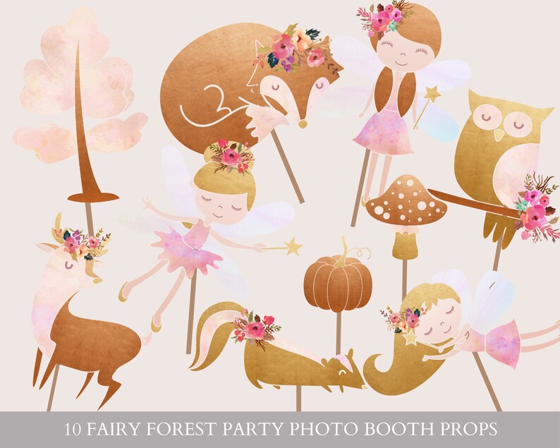 Printable Fairy Photobooth Props Printable Fairy Forest Photo | Etsy