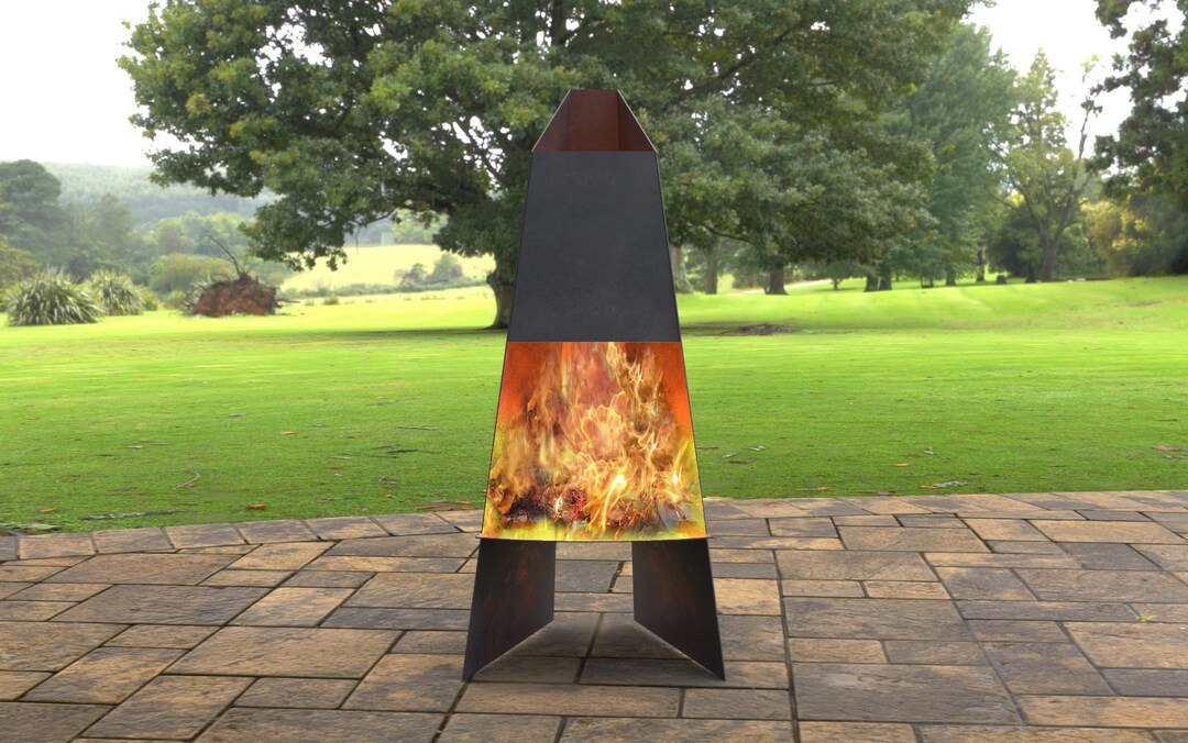 Pyramid Fire Pit, Digital Product, Files DXF, SVG for CNC, Plasma ...
